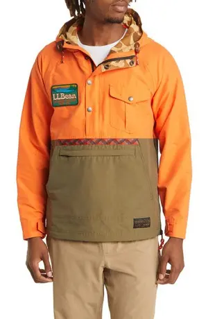 L.L.Bean X Todd Snyder Packable Colorblock Anorak In Bright Flame